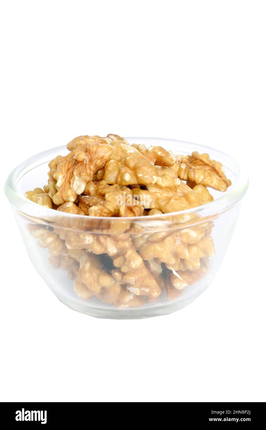 walnut peanuts, in white background Stock Photo - Alamy
