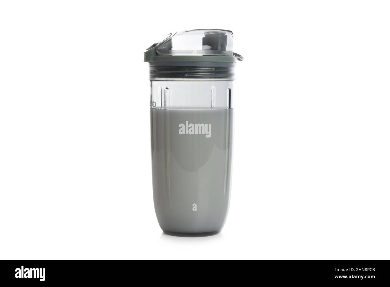 Shaker with protein isolated on white background Stock Photo - Alamy