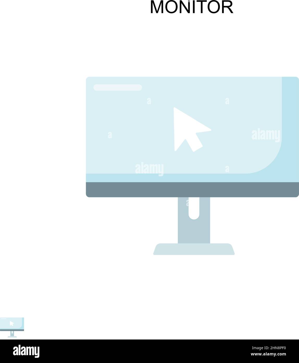 Monitor Simple vector icon. Illustration symbol design template for web ...