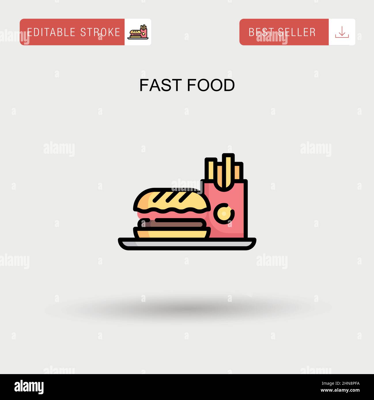 Fast food Simple vector icon Stock Vector Image & Art - Alamy