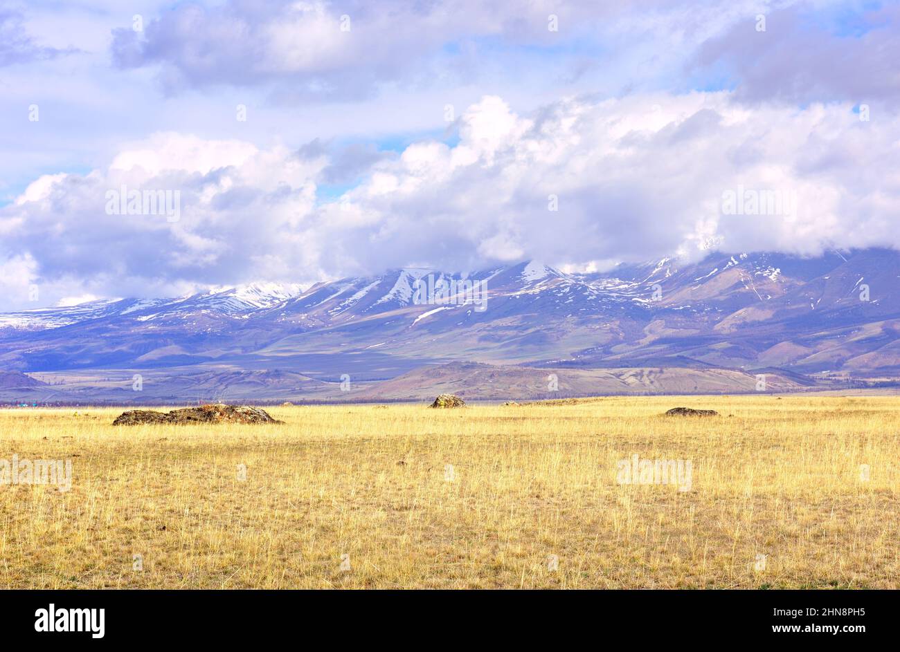 Steppe landscape people hiking background hi-res stock photography and ...