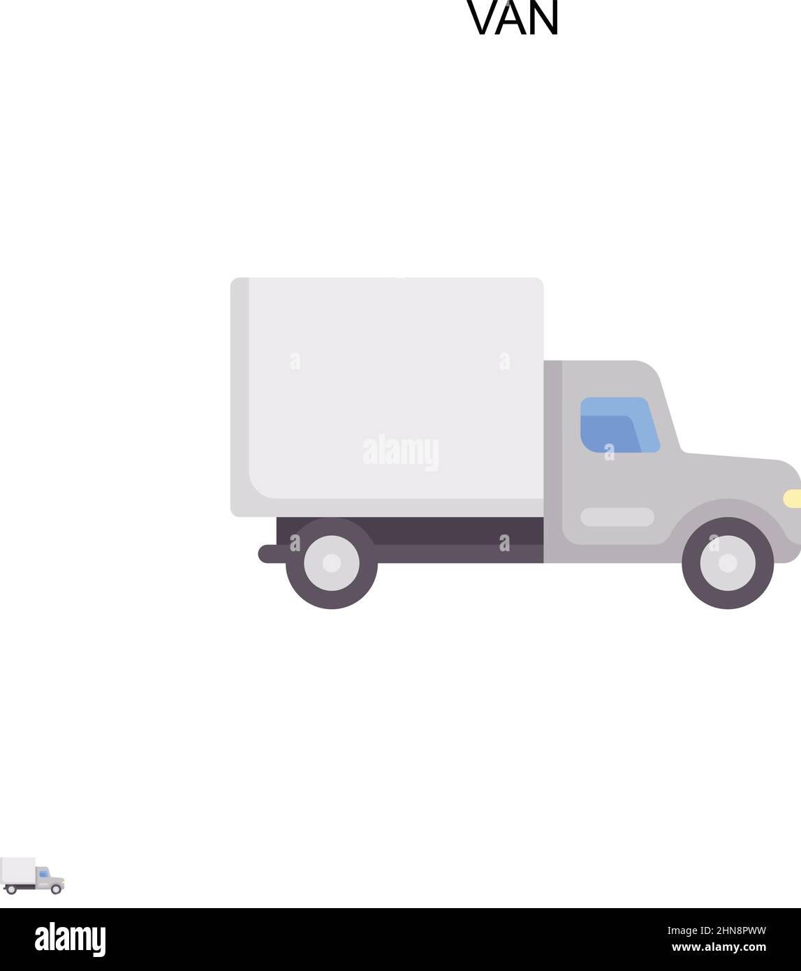 Van Simple vector icon. Illustration symbol design template for web ...