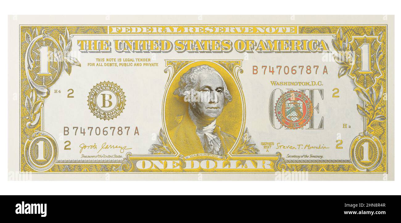 1 Dollar Banknote golden George Washington , U.S. 1 highly detailed ...