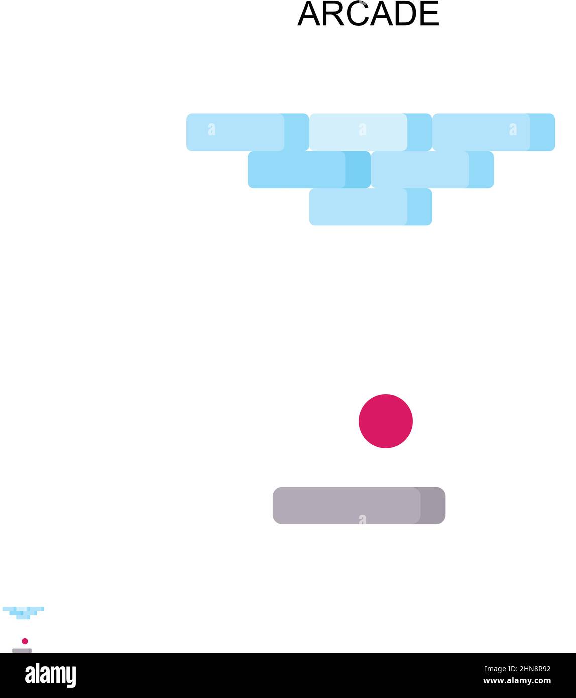 Arcade Simple vector icon. Illustration symbol design template for web ...