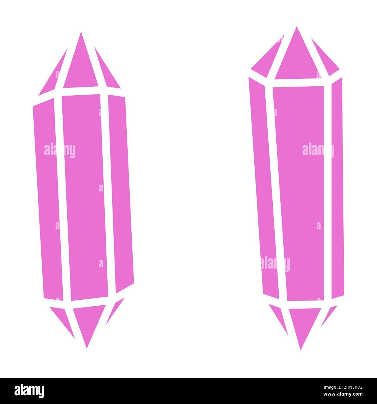 Hipster crystal outline and silhouette vector illustration minimalist ...