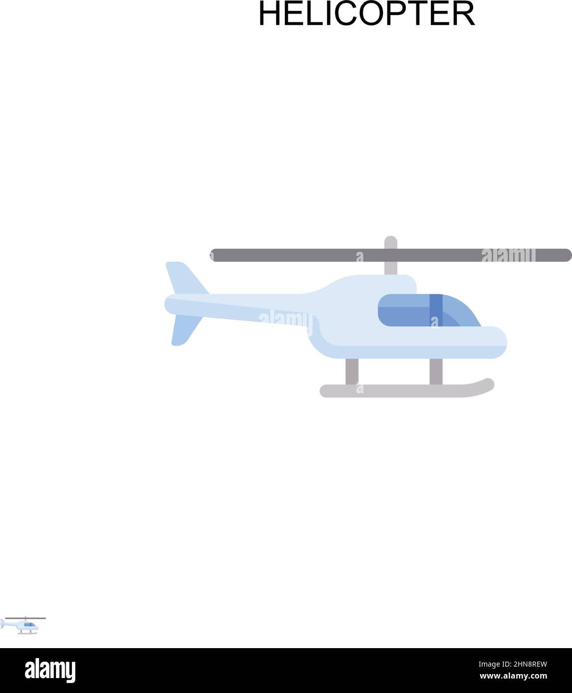 Helicopter Simple vector icon. Illustration symbol design template for ...