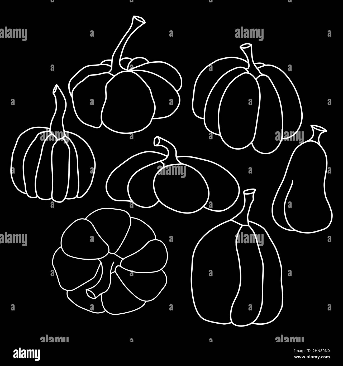 Flat thanksgiving icon set Black and White Stock Photos & Images - Alamy