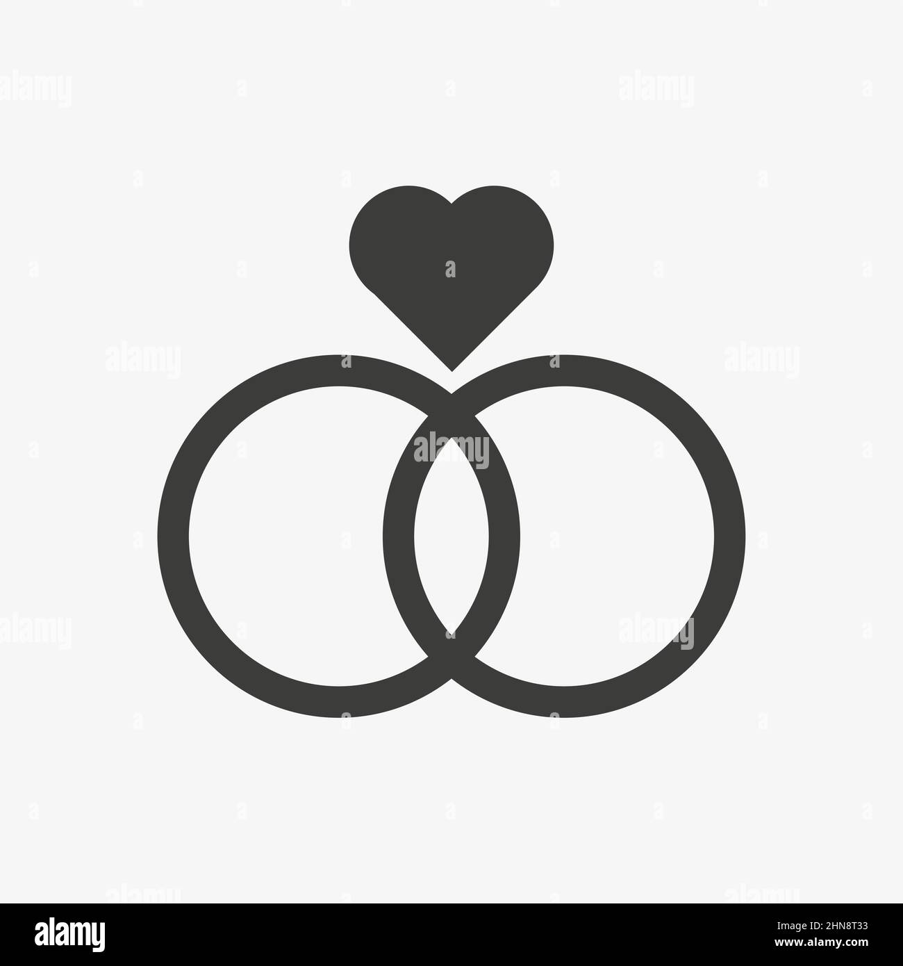 Wedding ring vector icon on white background Stock Vector Image & Art ...