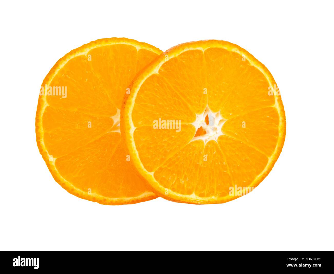 Perfect orange fruit slice isolated on the white background Stock Photo ...