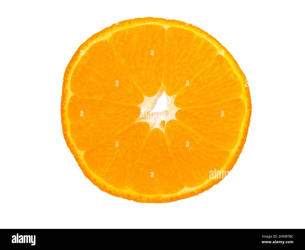 Perfect orange fruit slice isolated on the white background Stock Photo ...
