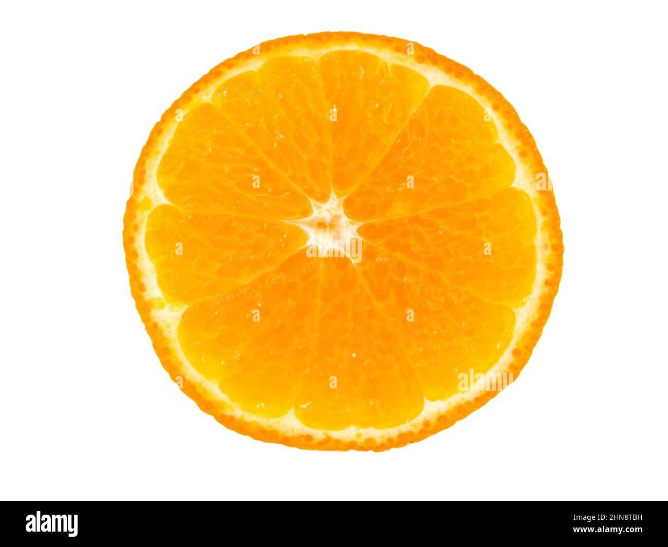 Perfect orange fruit slice isolated on the white background Stock Photo ...