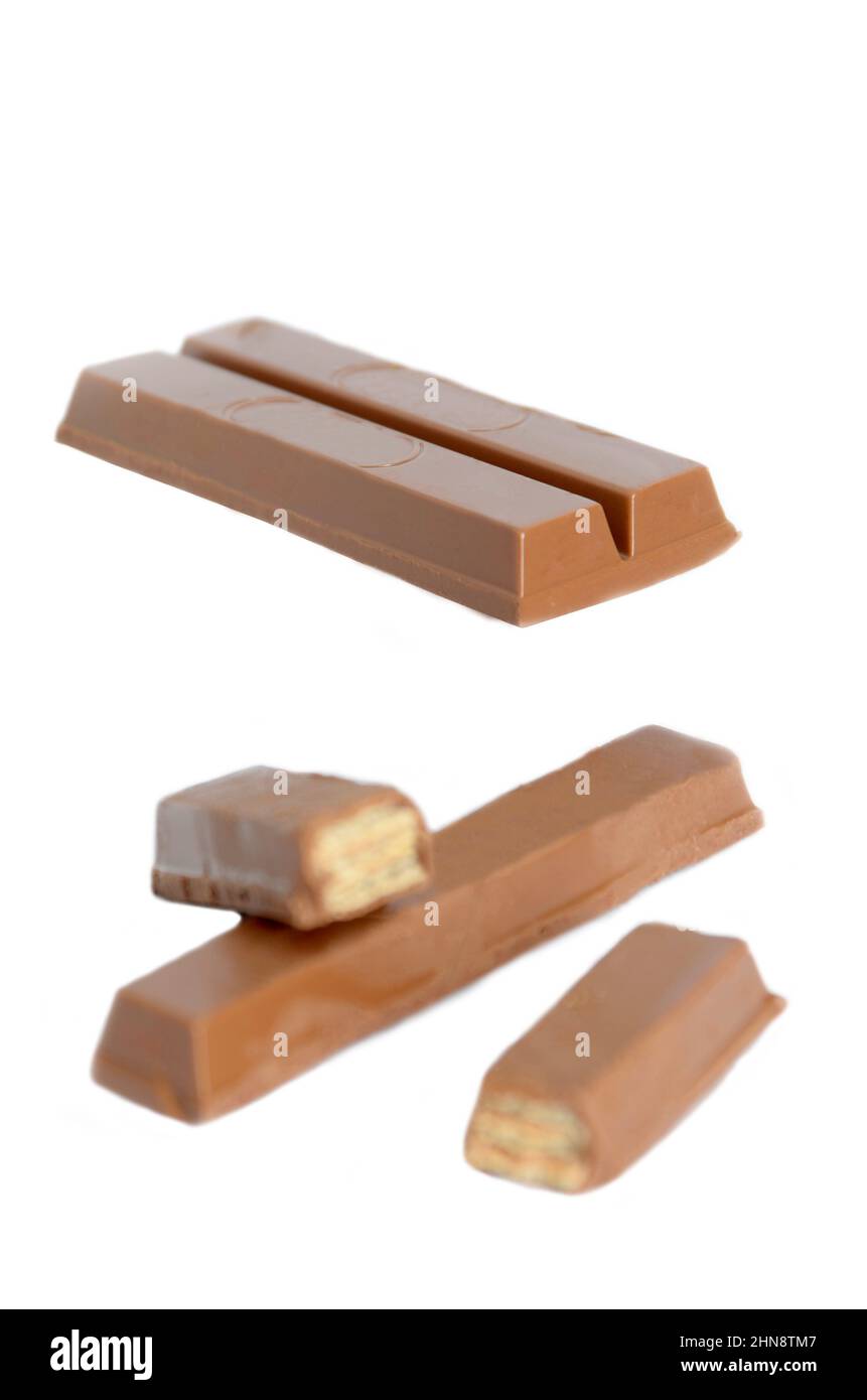 Kitkat chocolate candy bar Cut Out Stock Images & Pictures - Alamy