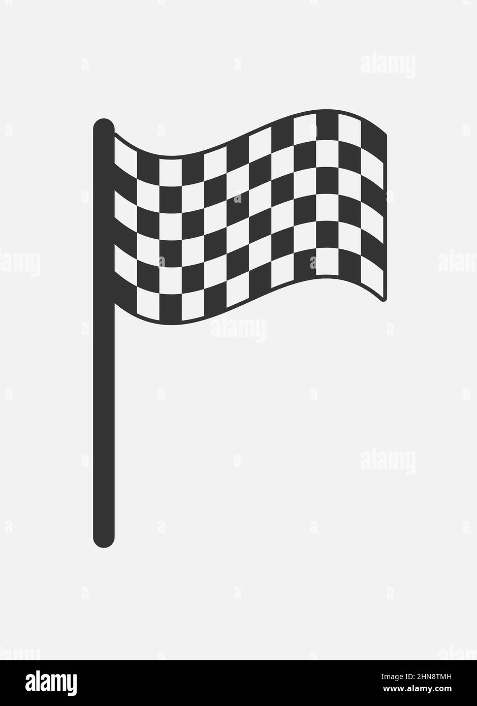 Checkered racing flag icon on white background Stock Vector Image & Art ...