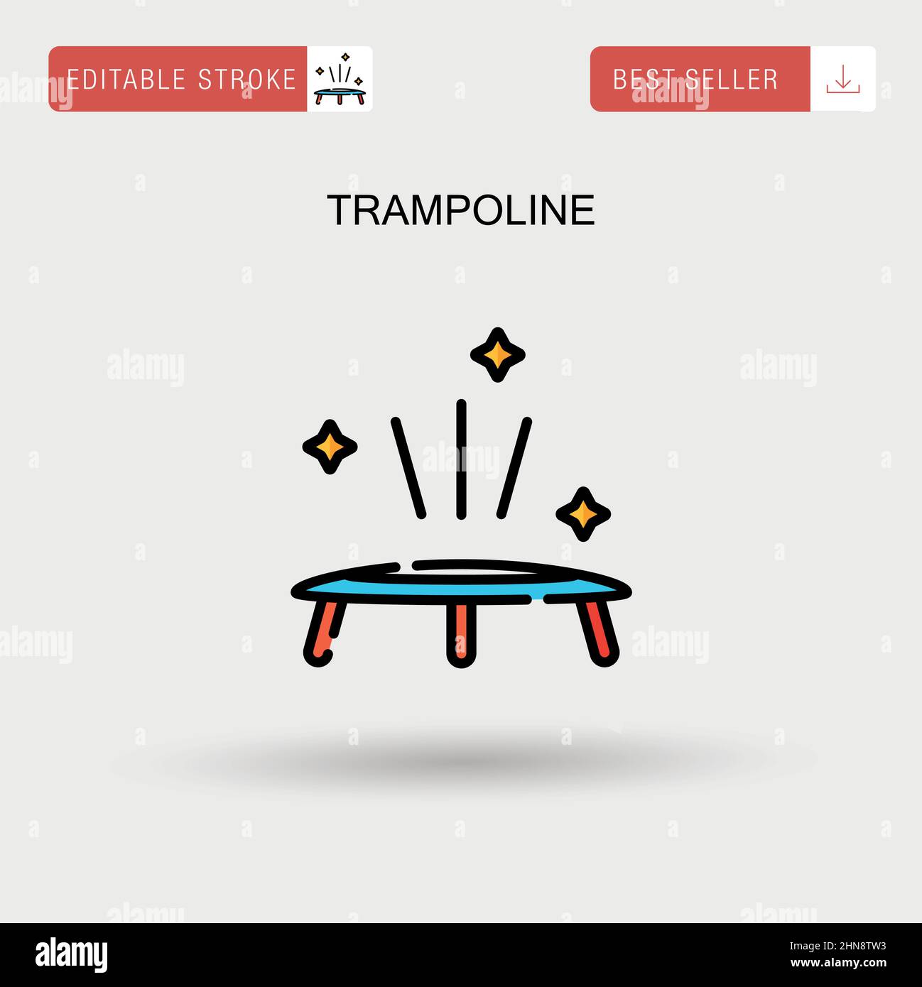 Trampoline Simple vector icon Stock Vector Image & Art - Alamy
