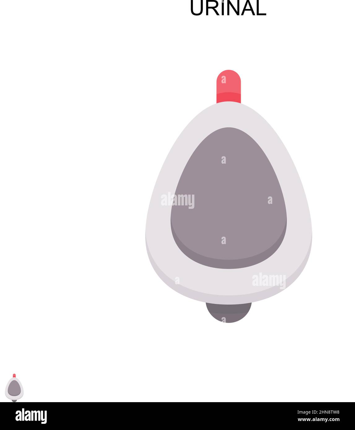 Urinal Simple vector icon. Illustration symbol design template for web ...