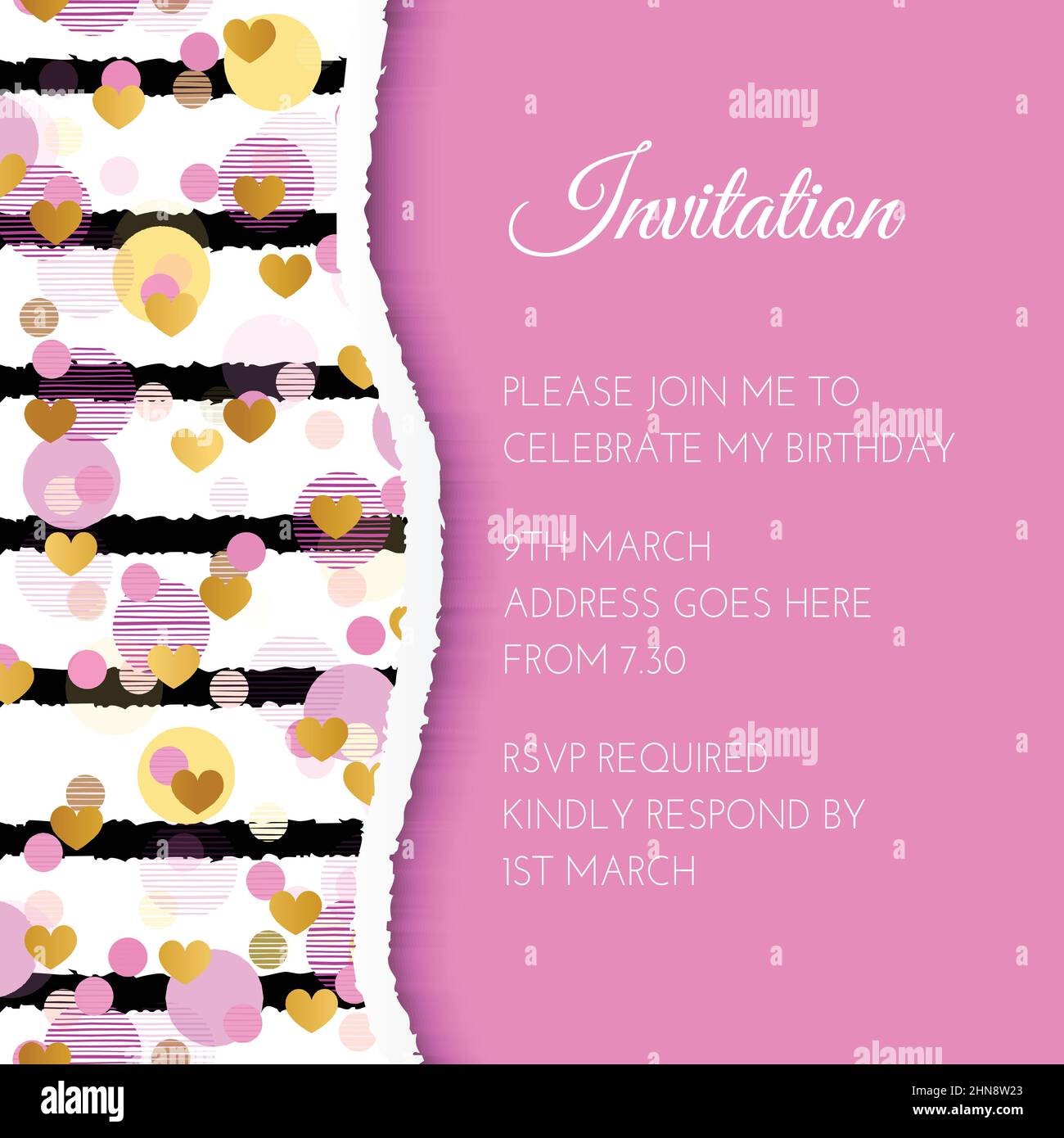 Pink and gold stripes Stock Vector Images - Alamy