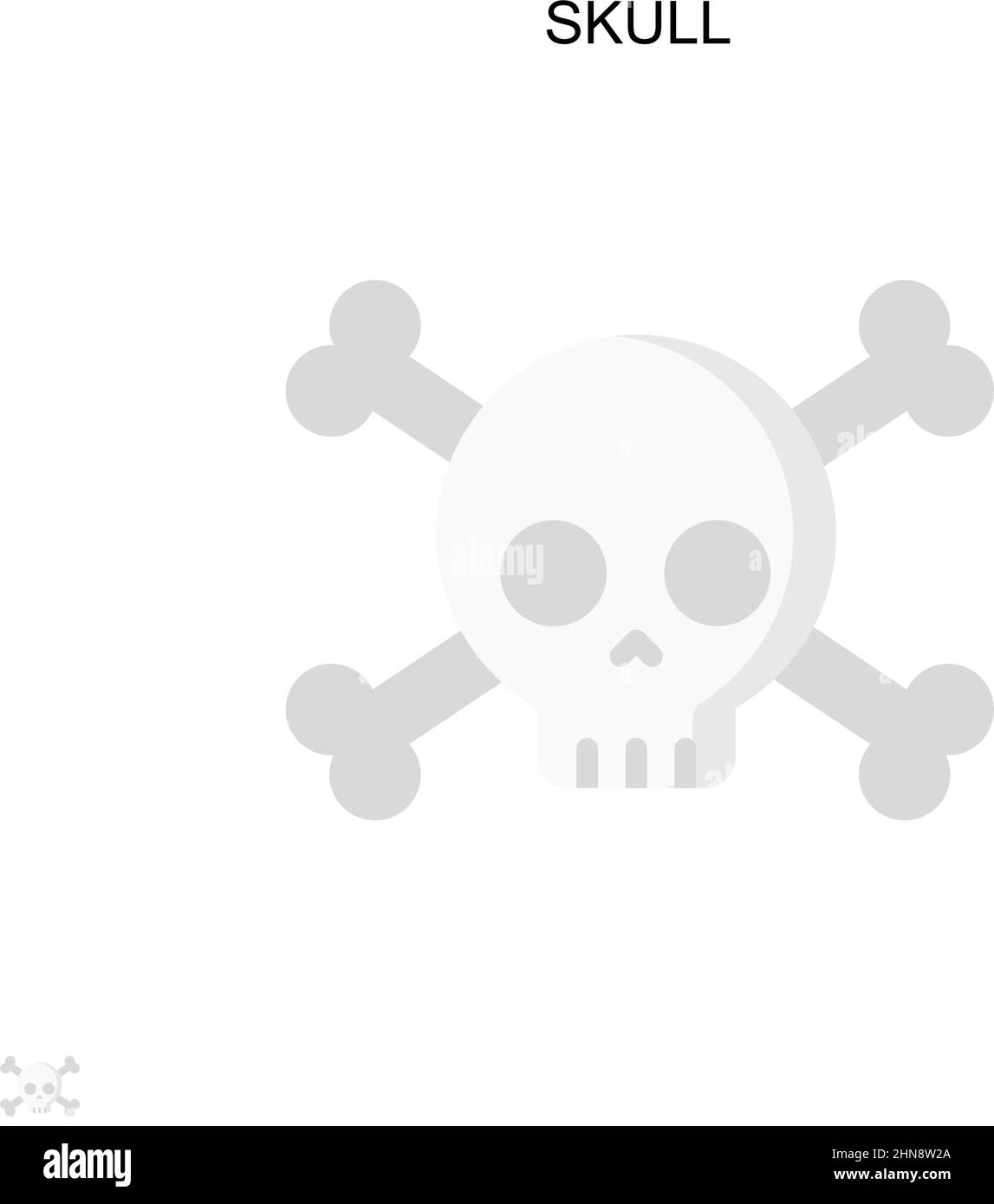 Skull Simple vector icon. Illustration symbol design template for web ...