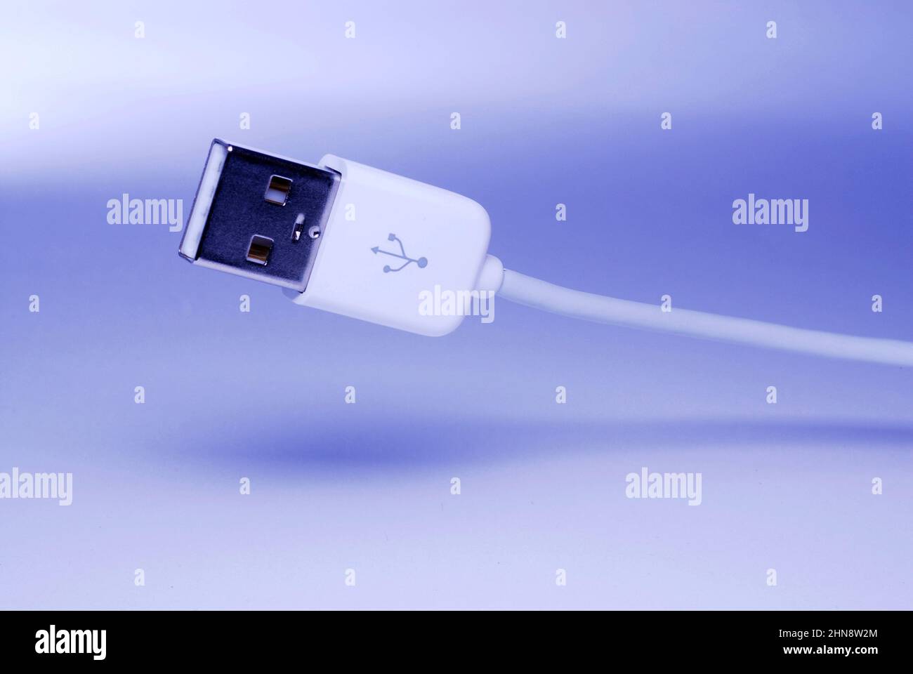 Macro shot of a USB plug as a symbol for computer, storage, memory etc ...