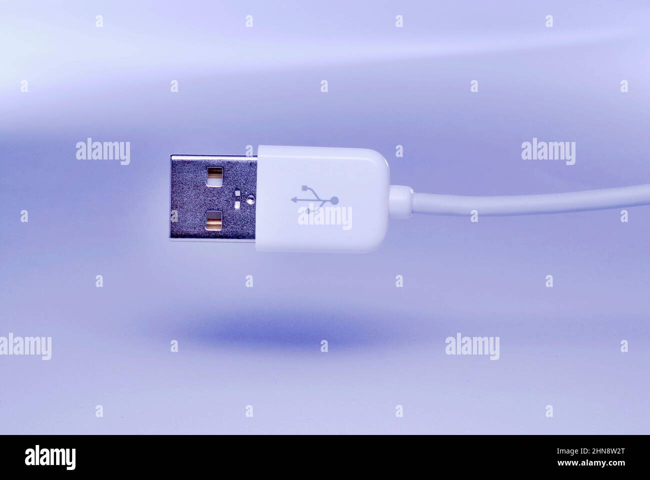 Macro shot of a USB plug as a symbol for computer, storage, memory etc ...