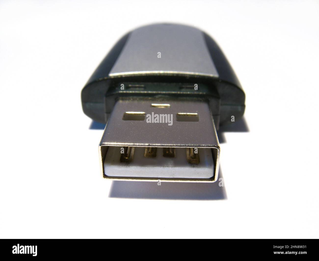 Macro shot of a USB plug as a symbol for computer, storage, memory etc ...