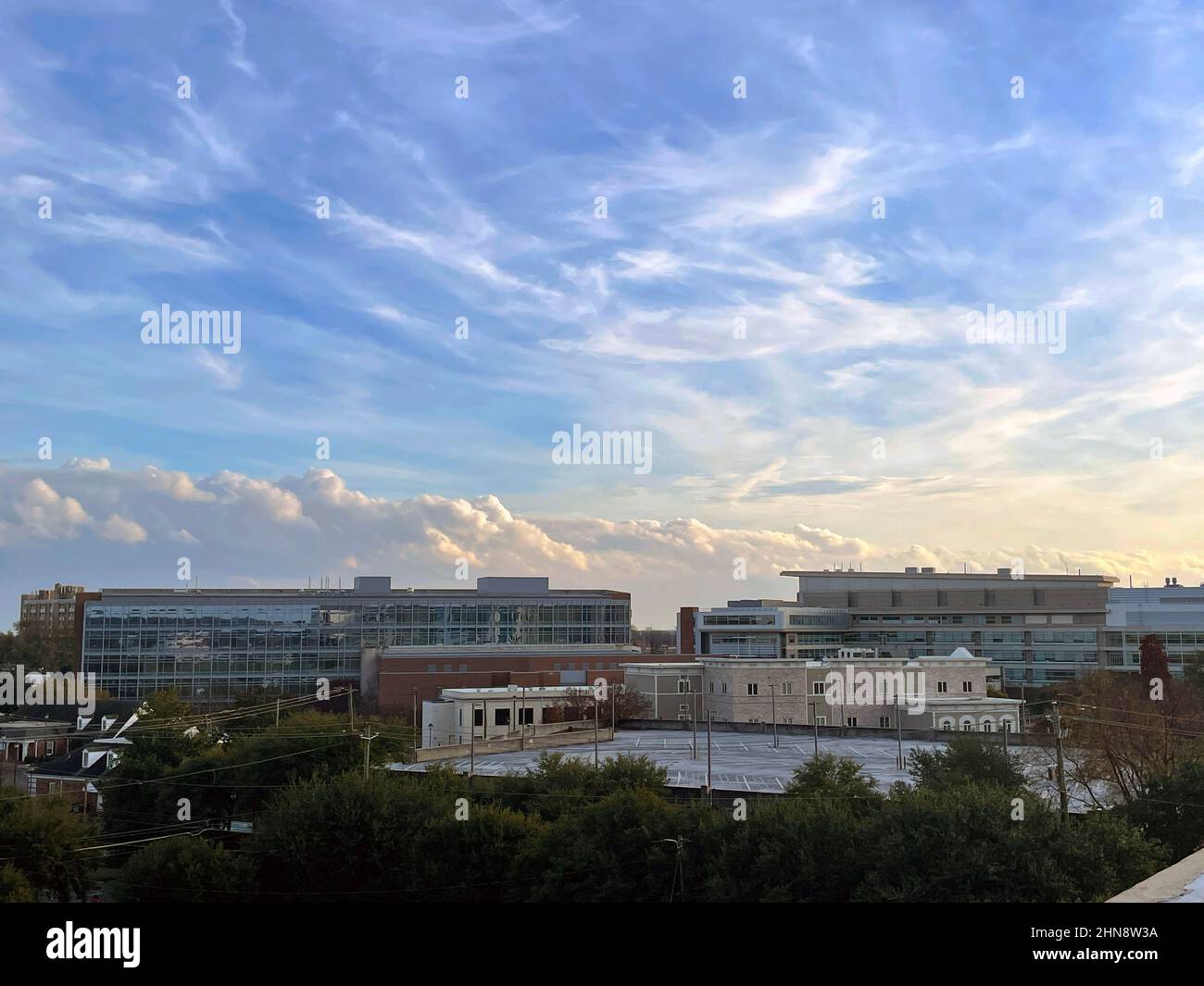 Augusta, Ga USA - 12 13 21: Augusta Ga hospital medical district ...