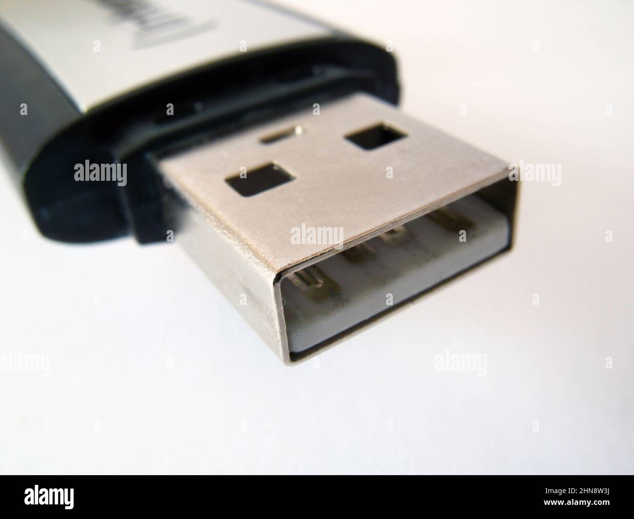 Macro shot of a USB plug as a symbol for computer, storage, memory etc ...