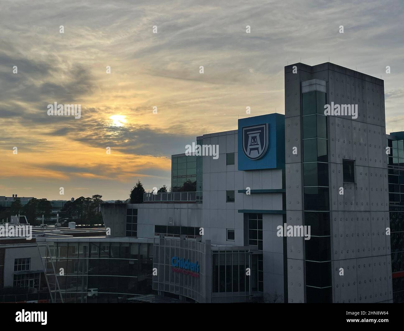 Augusta, Ga USA - 12 13 21: Augusta Ga hospital medical district ...