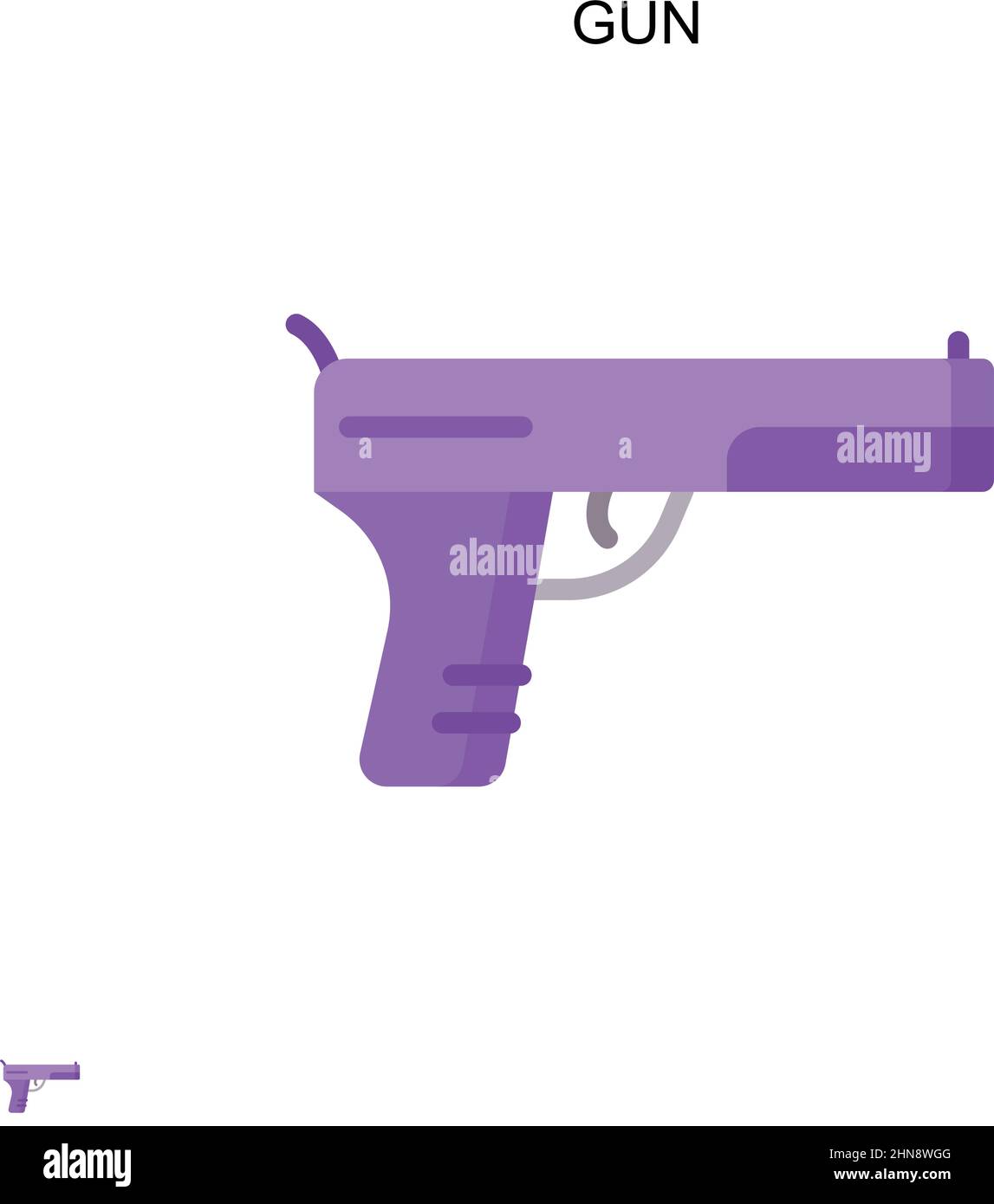 Gun Simple vector icon. Illustration symbol design template for web ...