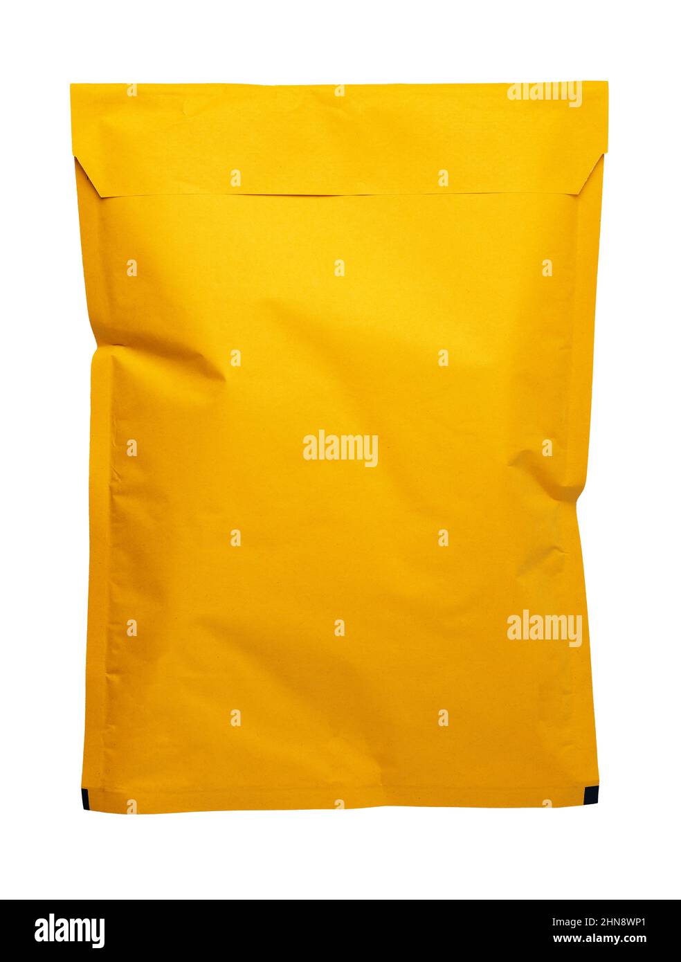 Brown envelope front and back isolated on white background. Letter top ...