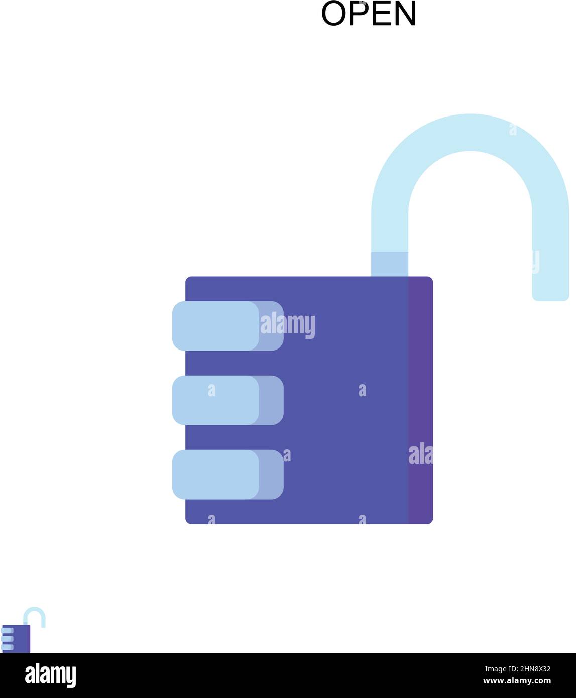 Open Simple vector icon. Illustration symbol design template for web ...