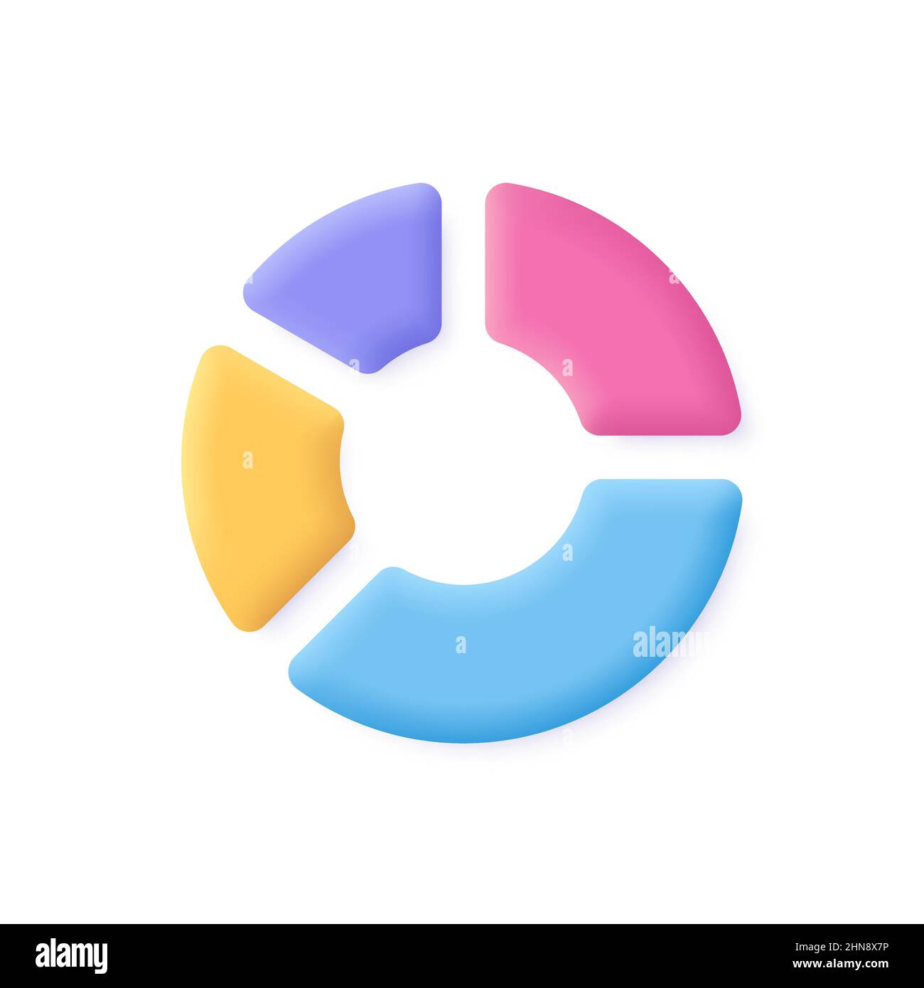 Circle diagram, four parts pie chart. Business, financial report ...
