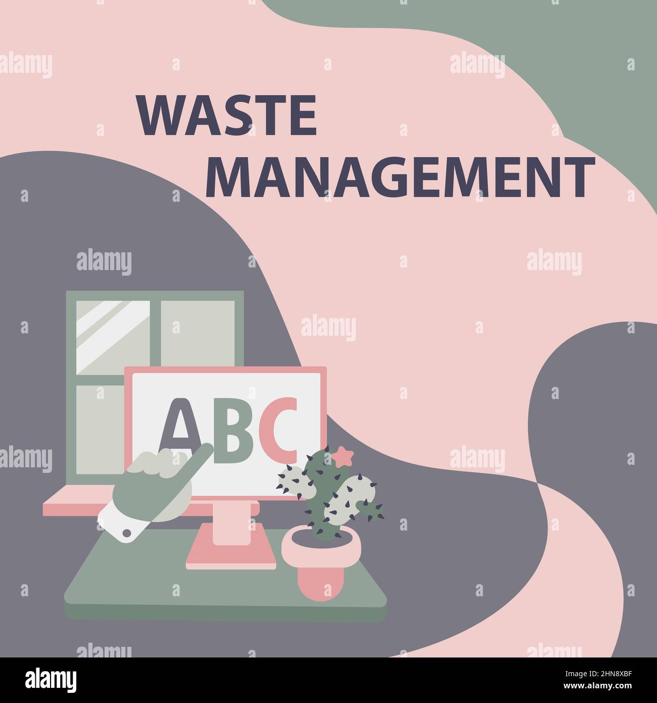 Hand writing sign Waste Management. Word Written on Waste Management ...