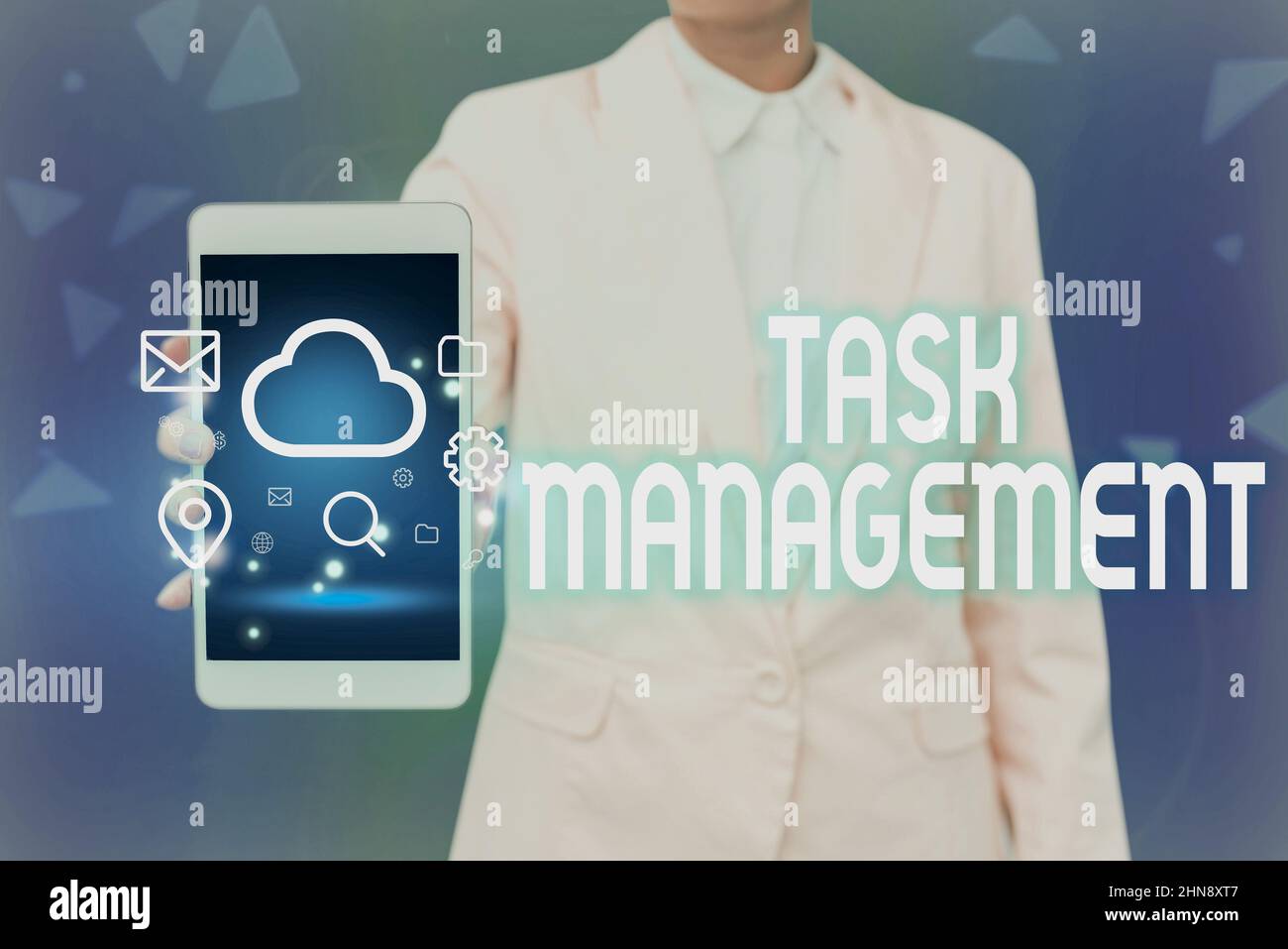 Conceptual caption Task Management. Word Written on the process of ...