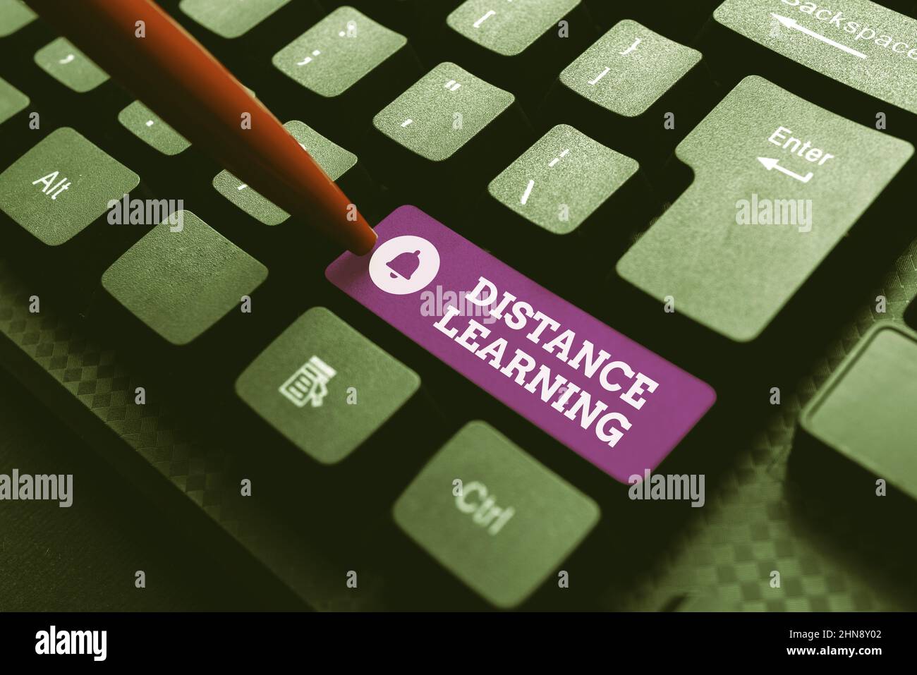 Sign displaying Distance Learning. Internet Concept educational ...
