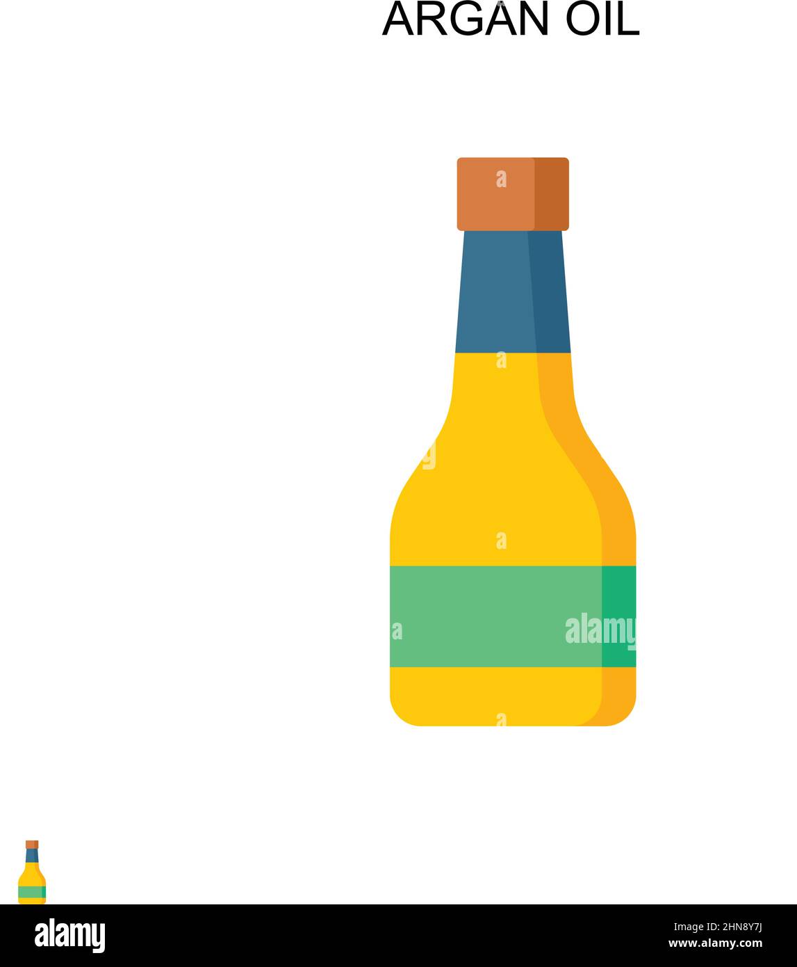 Argan oil Simple vector icon. Illustration symbol design template for ...