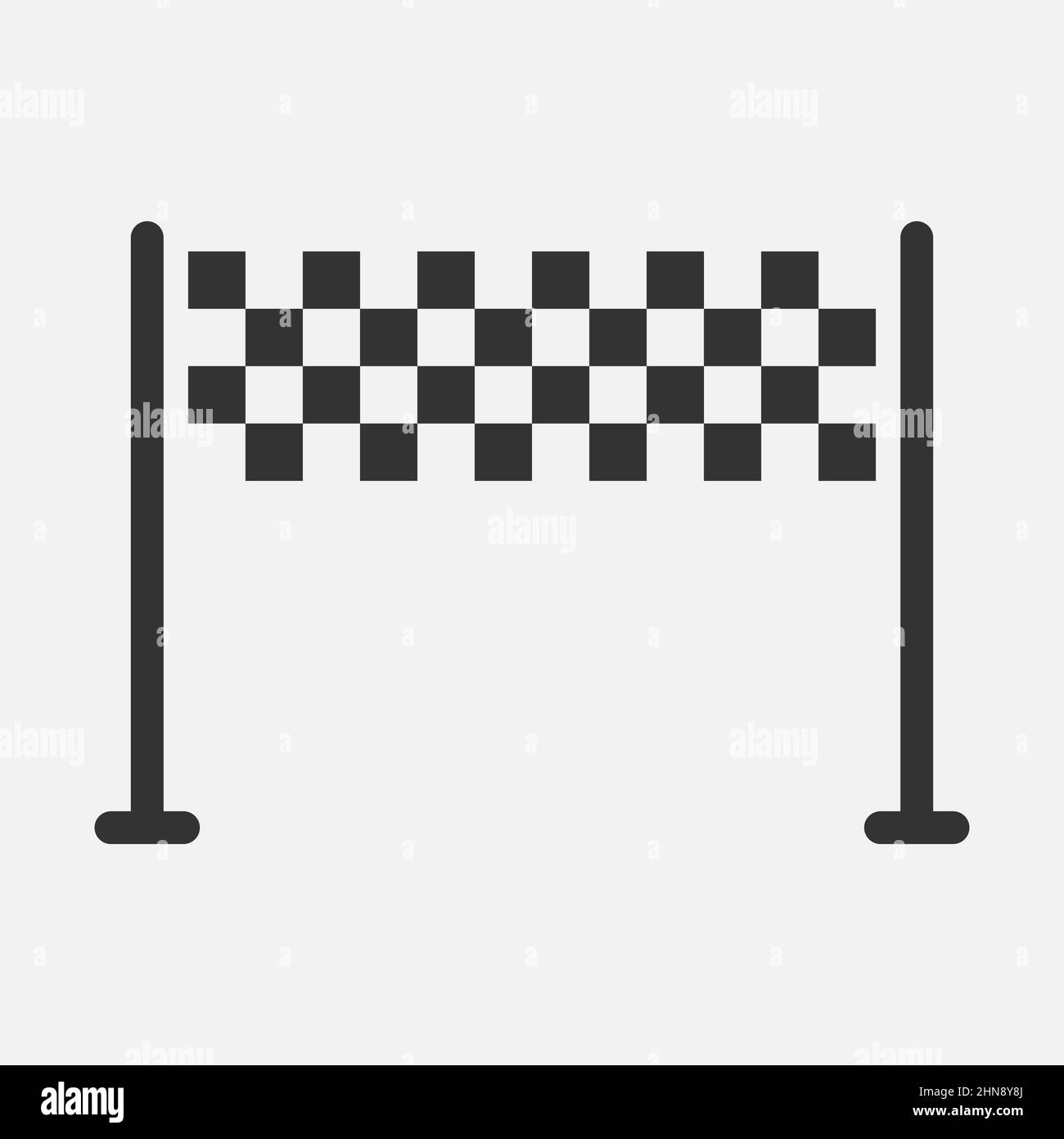 Finish vector icon. Checkered racing flag sign Stock Vector Image & Art - Alamy