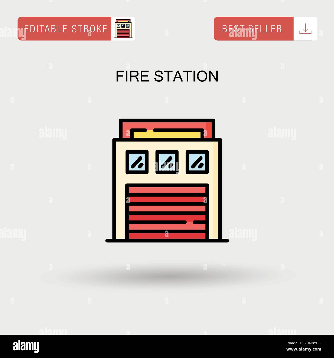 Fire station Simple vector icon Stock Vector Image & Art - Alamy