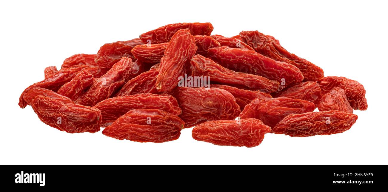 Dried goji berries isolated on white background Stock Photo - Alamy