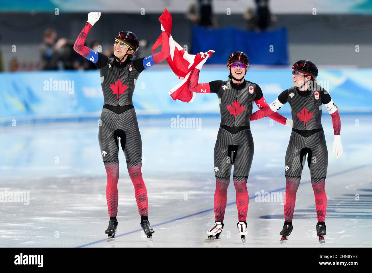 The gold medal winners isabelle weidemann of canada hi-res stock ...