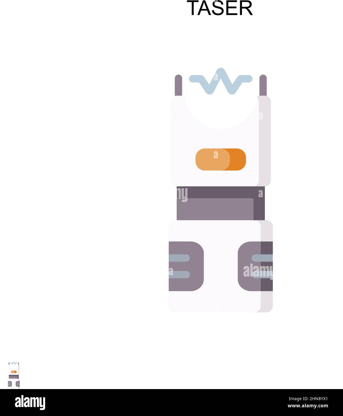 Taser Simple vector icon. Illustration symbol design template for web ...