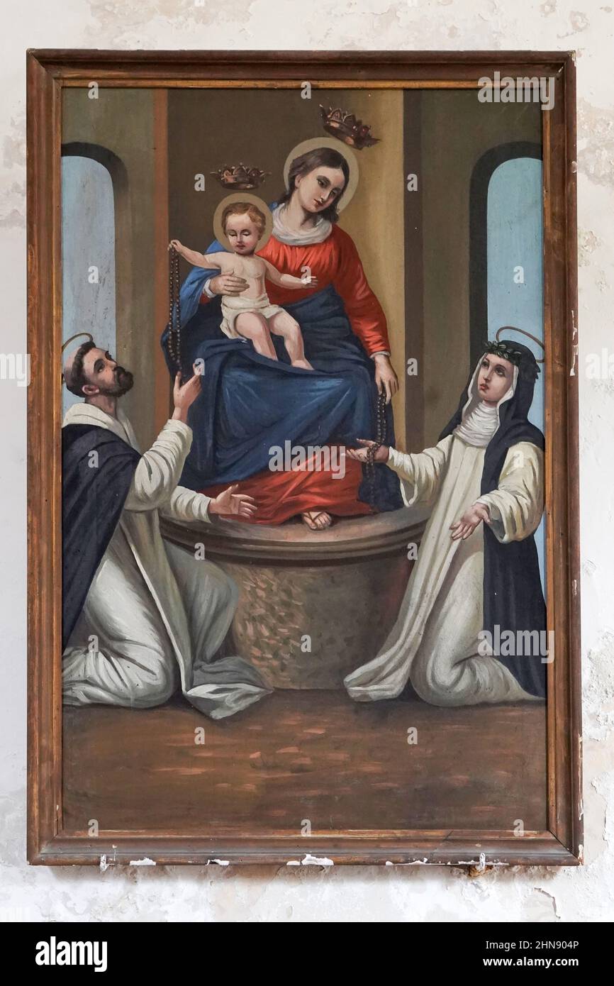 Church of Our Lady of the Angels, Interior, Painting, Medieval village ...