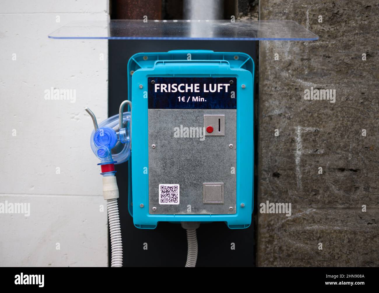 Hanover, Germany. 15th Feb, 2022. A vending machine labeled "Fresh Air ...