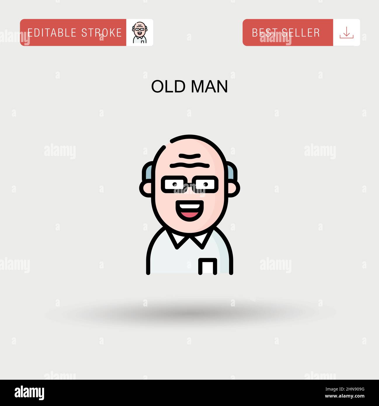 Old man Simple vector icon Stock Vector Image & Art - Alamy