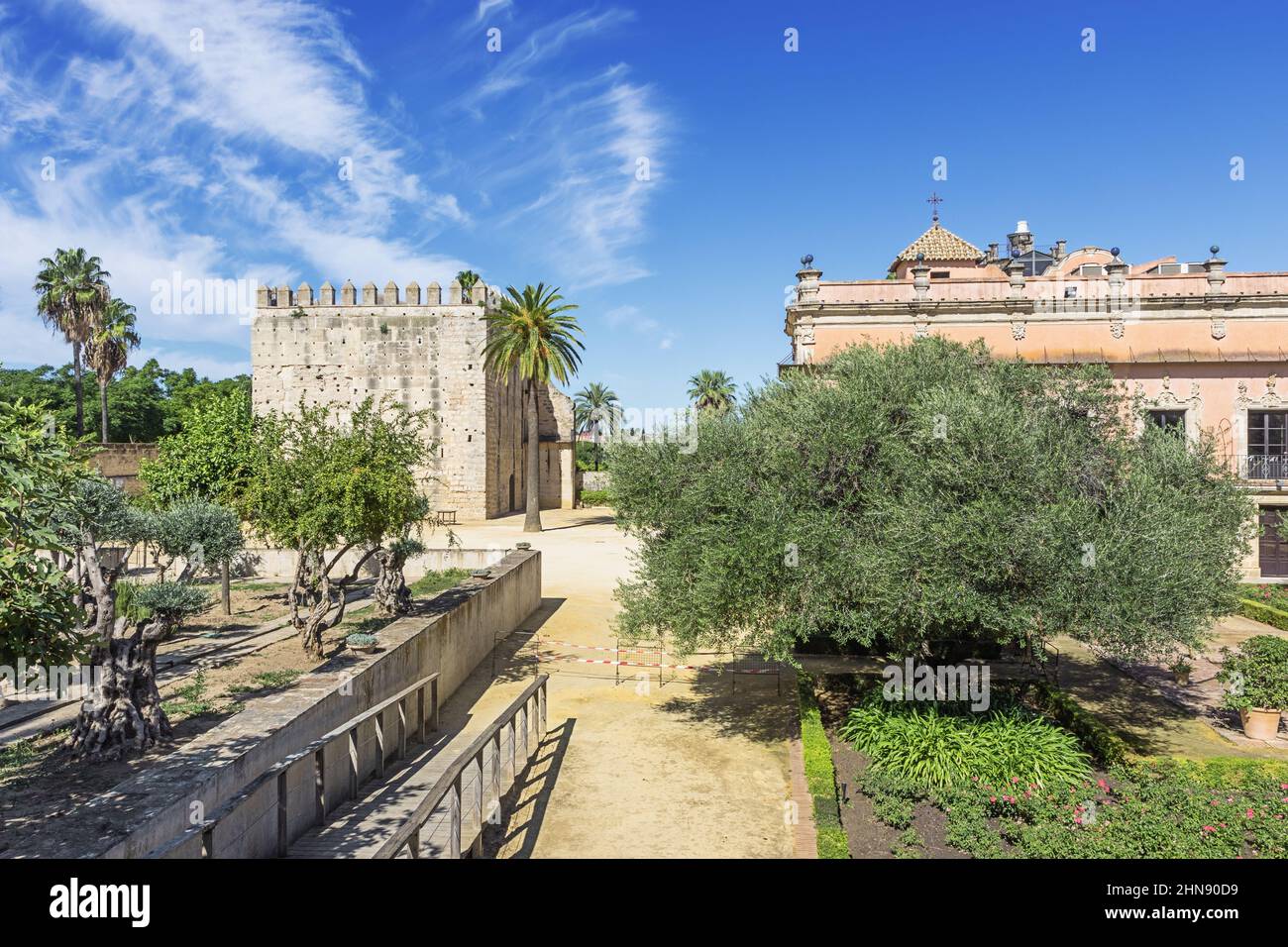 Inside the garden of the Alcazar of Jerez de la Frontera Stock Photo ... Inside the garden of the Alcazar of Jerez de la Frontera Stock Photo ...