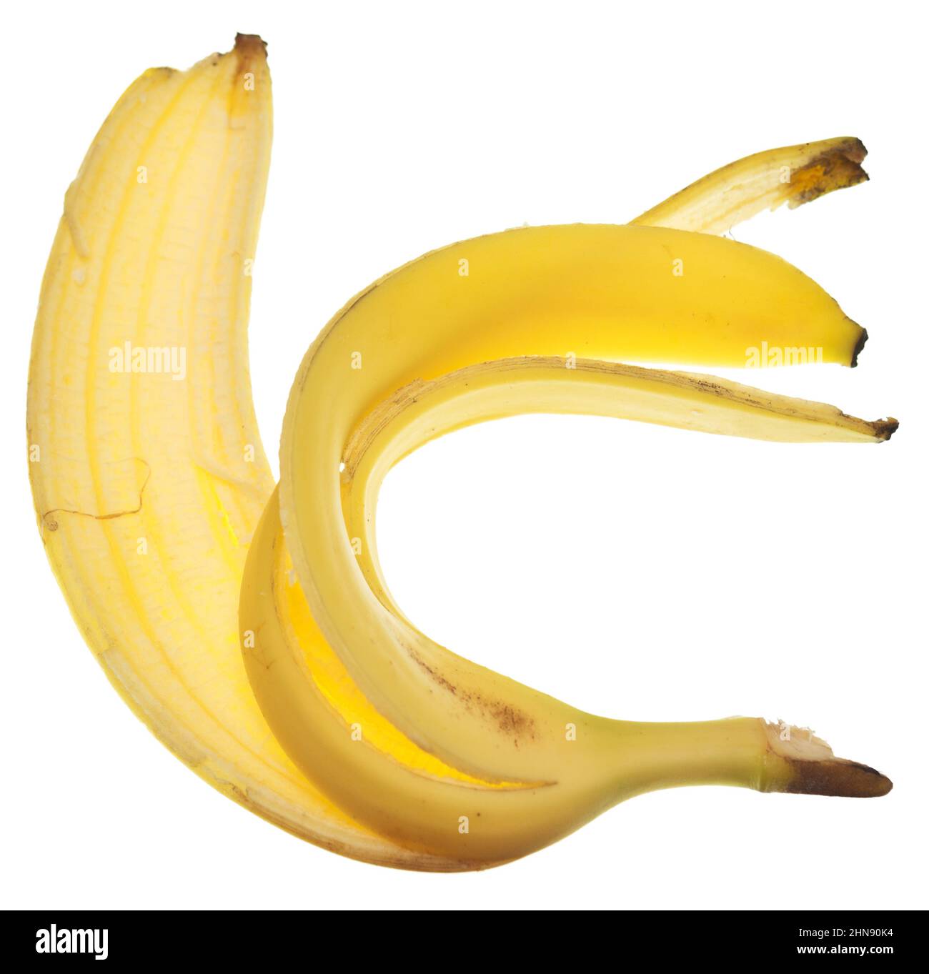 Banana peel isolated on white background Stock Photo - Alamy