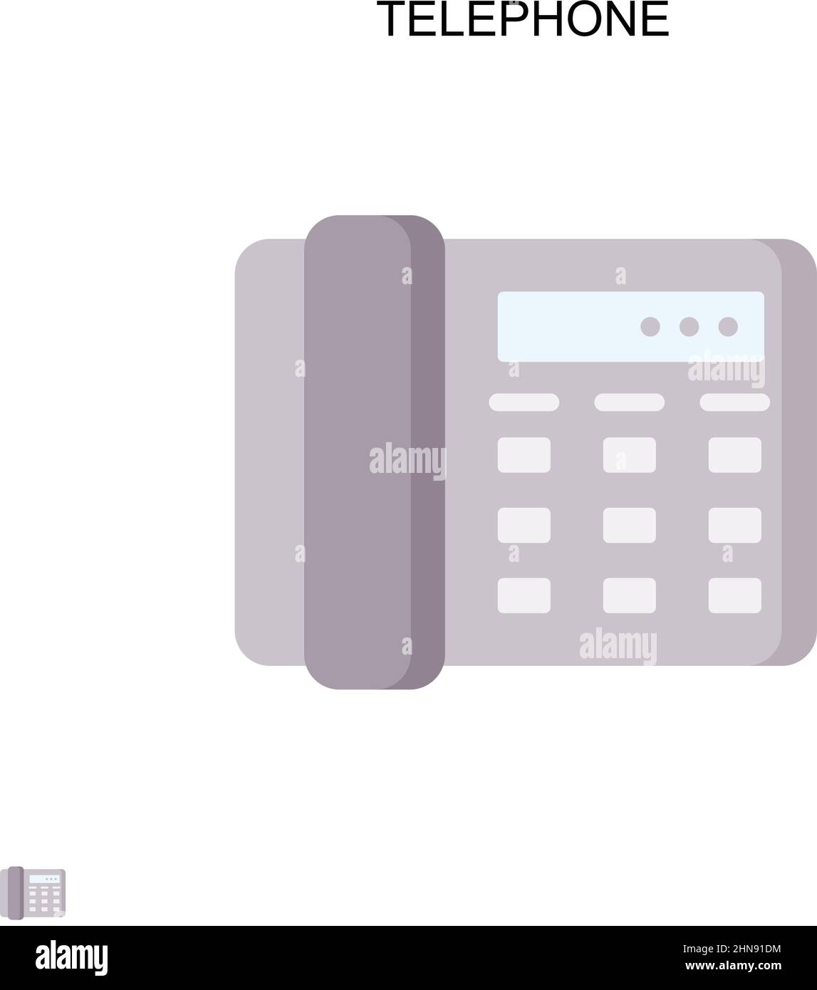 Telephone Simple vector icon. Illustration symbol design template for ...