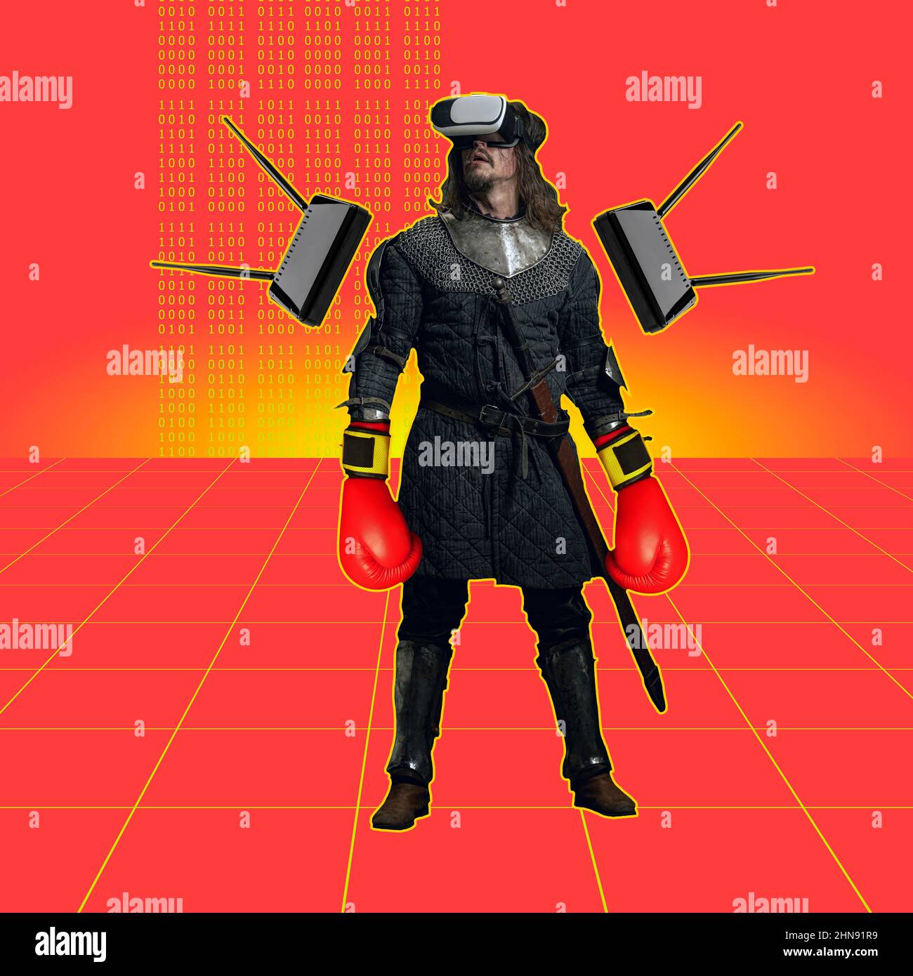 Contemporary art collage. Idea, inspiration, aspiration and creativity ...