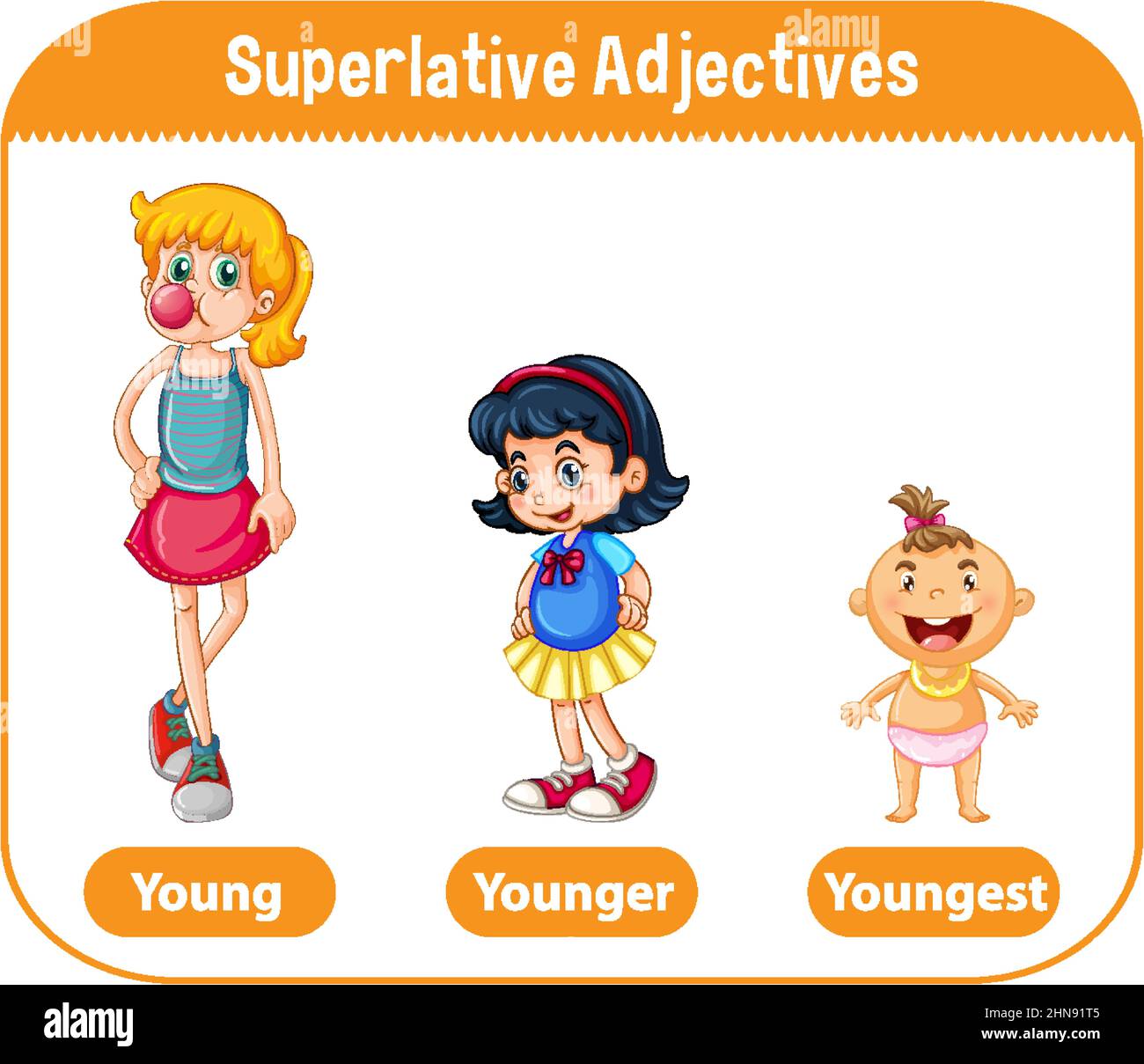Superlative Adjectives For Word Young Illustration Stock, 58% OFF