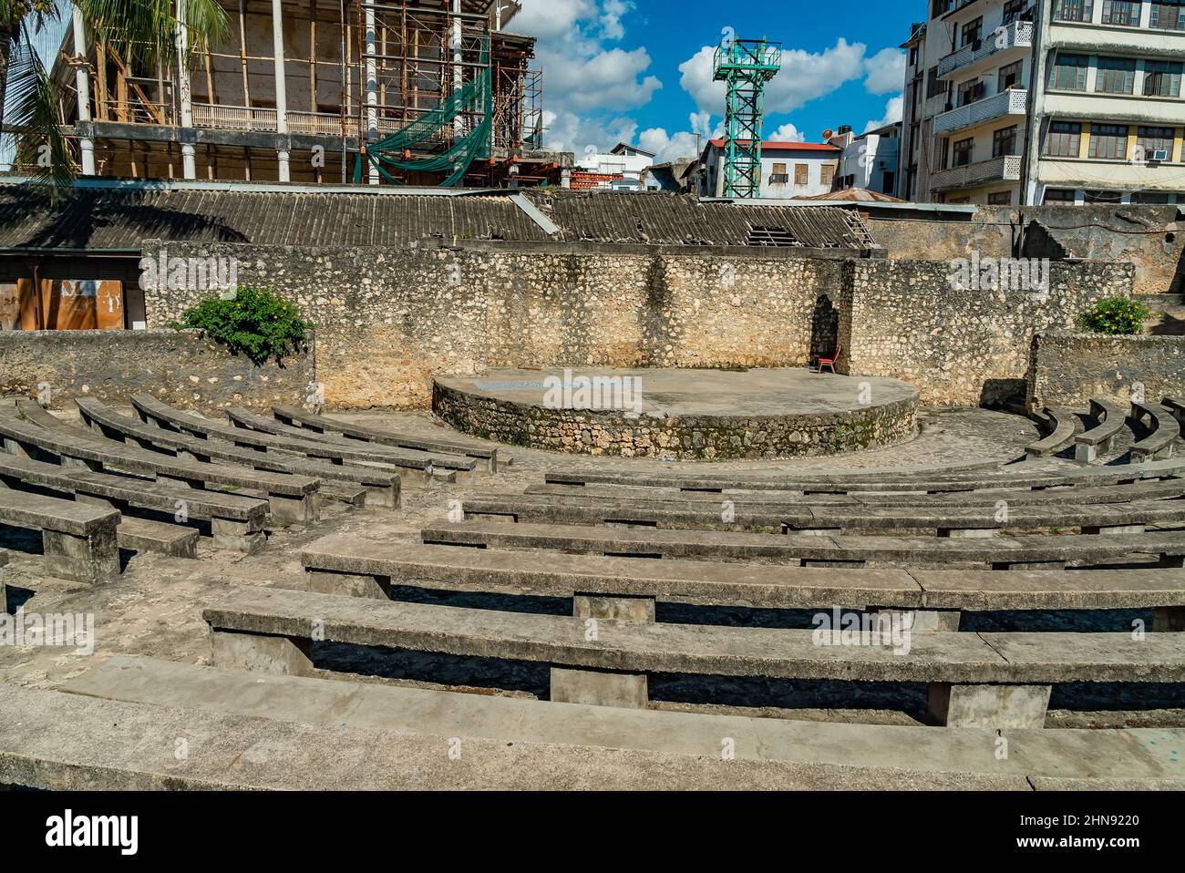 Amphitheater in Stone Town Muslim Fortress. Zanzibar, Tanzania Stock ...