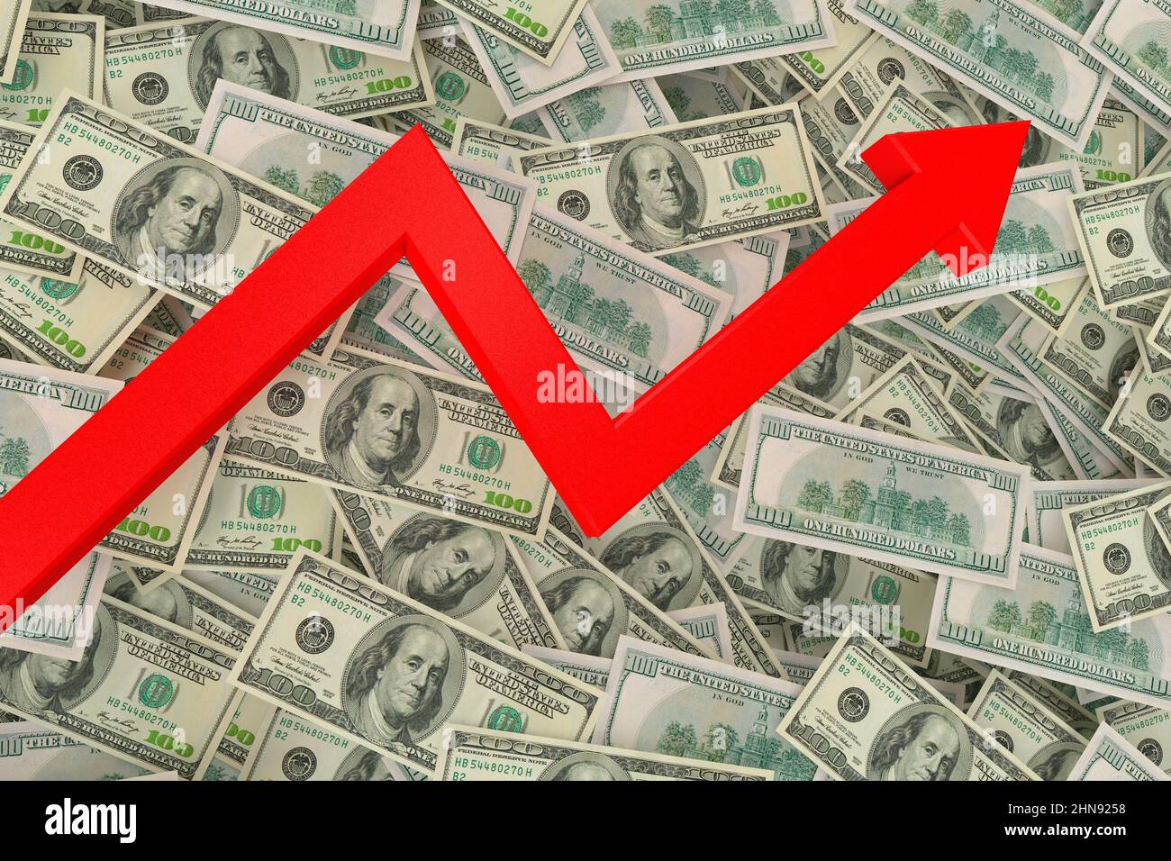 Background with money income growth Stock Photo - Alamy